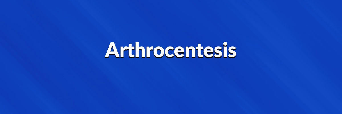 Arthrocentesis - Dr. Paul Mirdamadi